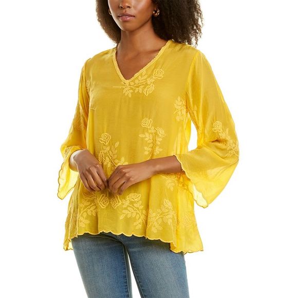 Johnny Was | Tops | Johnny Was Womens Mandi Tunic Yellow | Poshmark